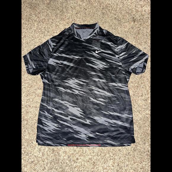 Nike | Shirts | Nike Tw Tiger Woods Dri Fit Adv Blade Polo Golf Shirt ...